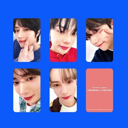 5pcs/set Kpop TXT MOA ZONE Self Made Cards HD Photocards SOOBIN TAEHYUN ...