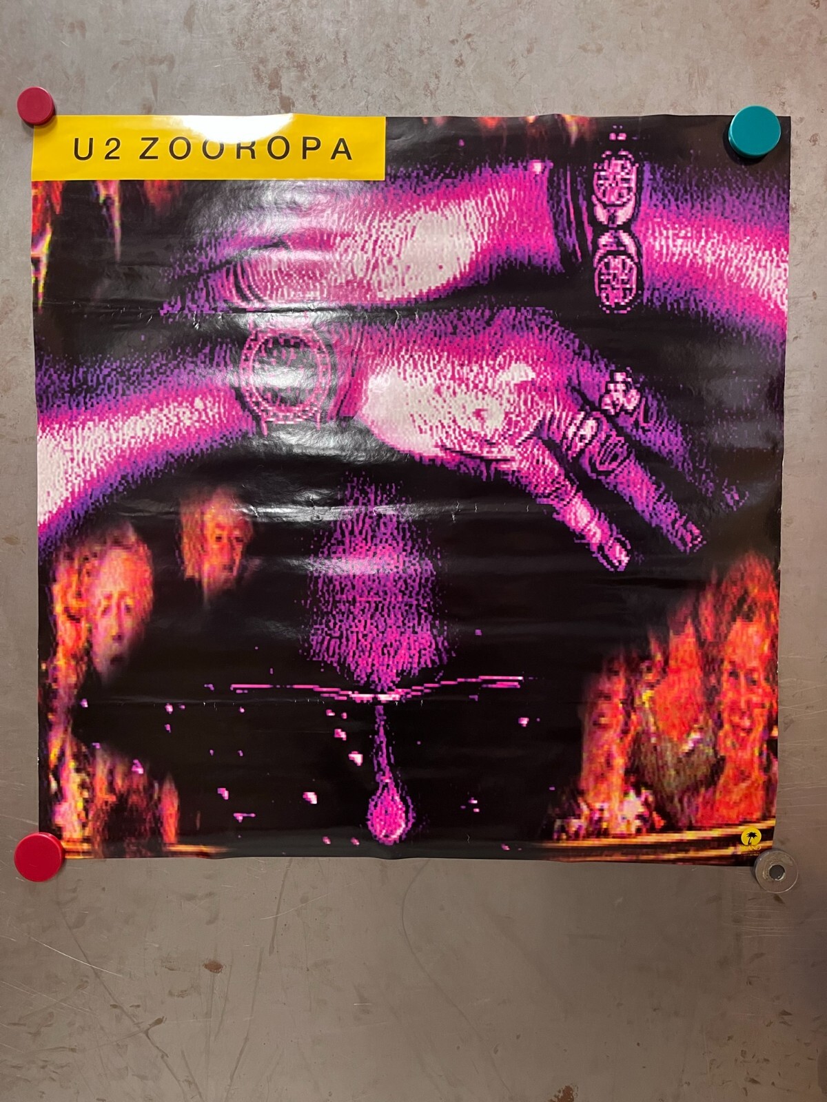 U2 Zooropa VINTAGE PROMO POSTER 1993 Island BONO EDGE ADAM CLAYTON ...