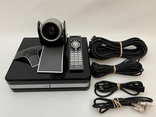 Polycom HDX7000 Video Conferencing System I Camera, Mic, Remote, Cables ...