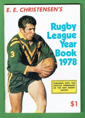 #D64. 1978 E.E. CHRISTENSEN RUGBY LEAGUE YEAR BOOK, 1977 ST GEORGE TEAM ...