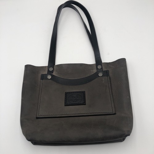 PANHANDLE RED LEATHER COMPANY Logo Branded Gray/Black Double Handles ...