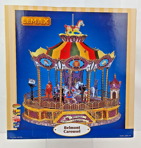 LEMAX VILLAGE COLLECTION "BELMONT CAROUSEL" MOTION/LIGHTS/SOUNDS #44171 ...