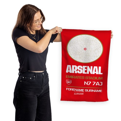 Arsenal FC Carte Rouge Thé Serviette - Officiellement Licence | eBay