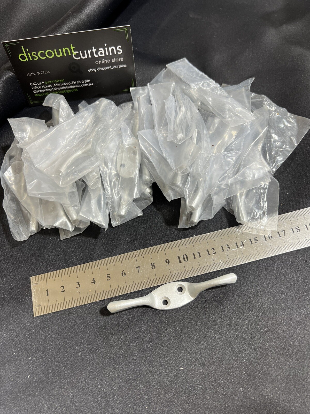 10 MATT SATIN Curtain Cleats 8 cm -Wind up Excess Cord Tidy for Blinds ...