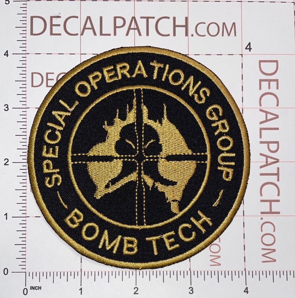 Australia Army SOG Special Operation Group Bomb Tech Patch Black/Gold ...