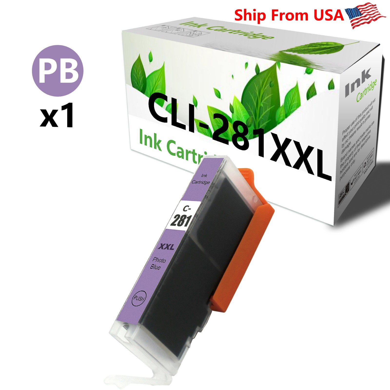 1-Pack CLI281XXL Ink Cartridge CLI-281 for PIXMA TS8120 TS9120 Printer ...