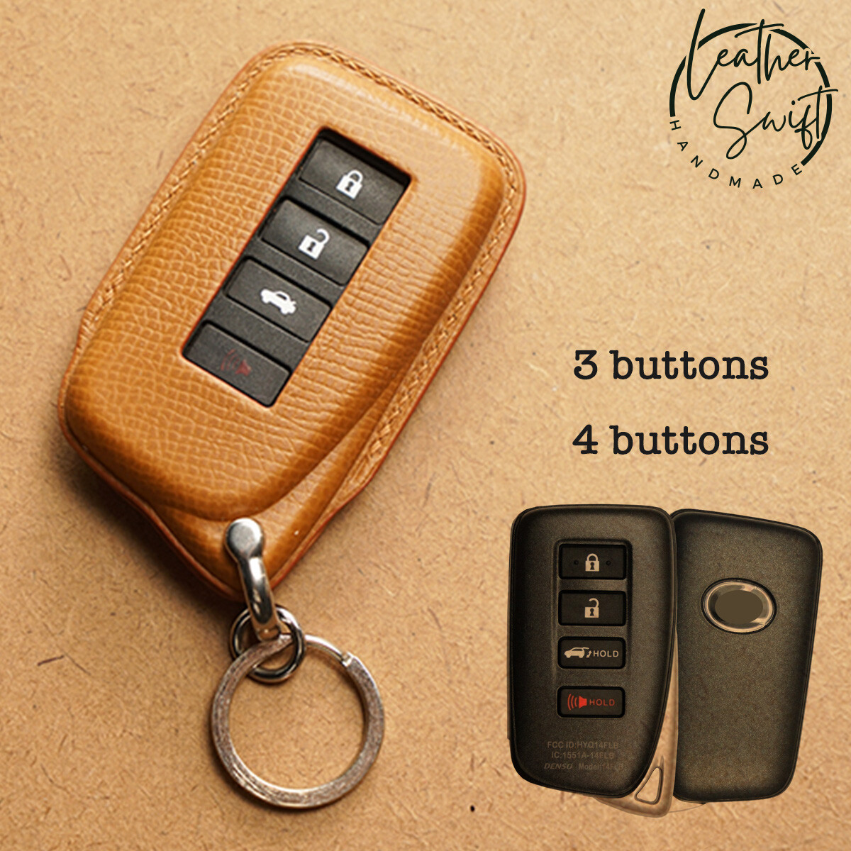Lexus Car Key Remote Keyless Fob Sleeve Leather Case Cover, LX570 RX350 ...