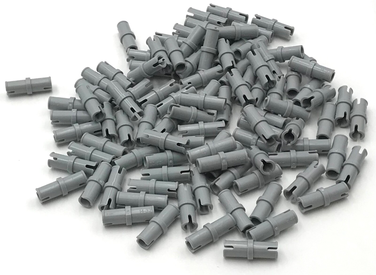 Lego 100 New Light Bluish Gray Technic Pin without Friction Ridges ...