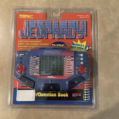 Tiger Electronics Jeopardy Handheld Talking Trivia LCD Game See Photos ...