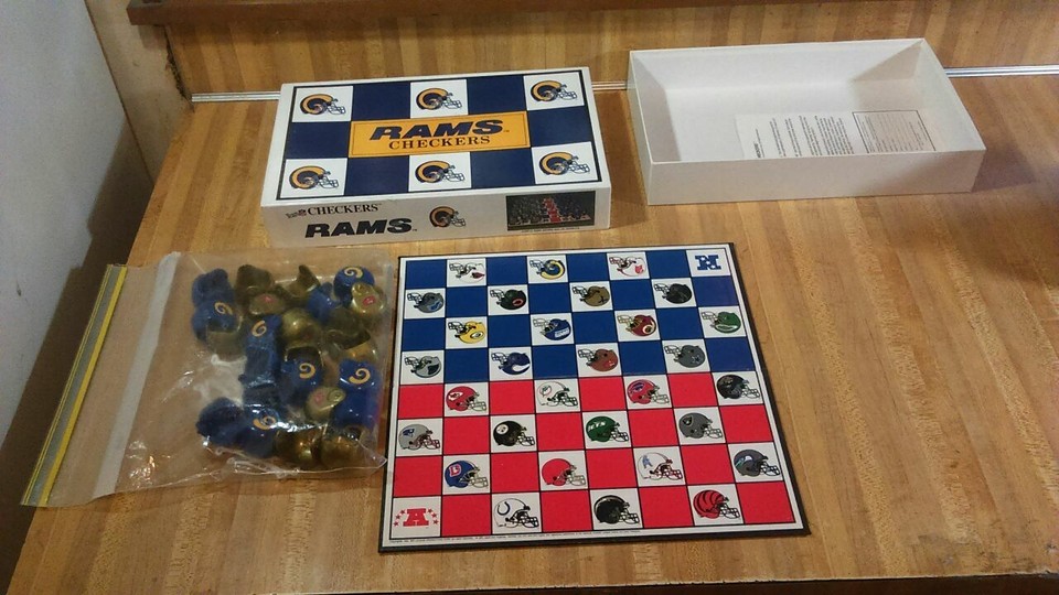 Rams Checkers,1993,vs 49ers,box,complete,NFL,vg! | eBay