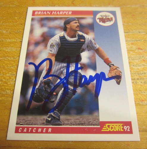 Brian Harper Autographed Signed 1992 Score #215 Trading Card MLB ...