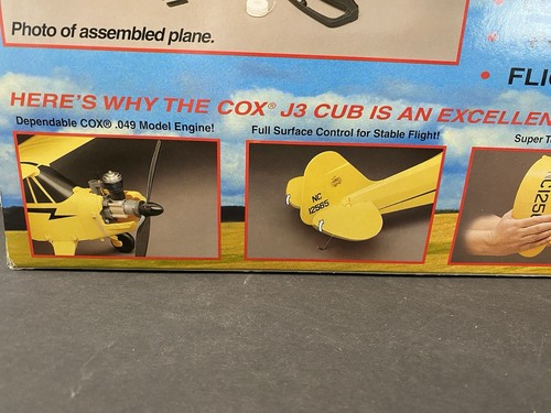 Cox J3 Cub Control Line Airplane .049 Engine Powered #9870 Like New! | eBay