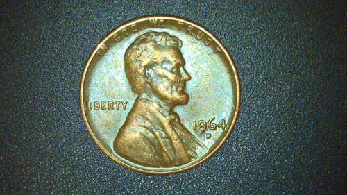 Amazing Blue Toned 1964 D Lincoln Penny With Rim Errors Rare | eBay