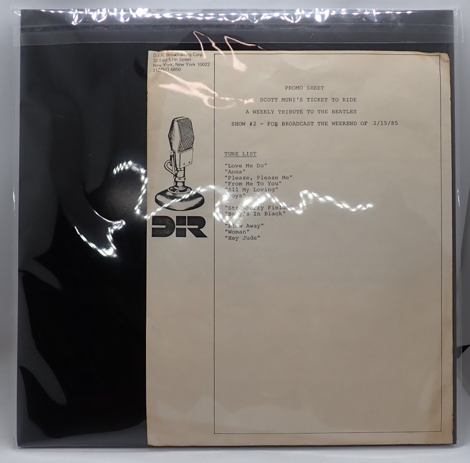 BEATLES: scott muni's ticket to ride DIR RADIO 12" LP 33 RPM MULTI ...