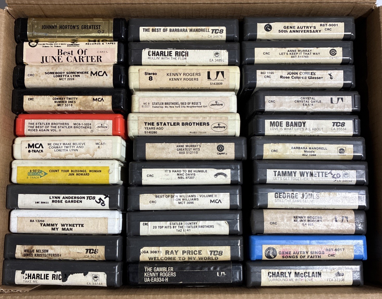 Lot Of 33 Country Music 8 Track Tapes Untested Lot | eBay