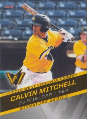 2018 West Virginia Power Calvin Mitchell RC Rookie Pittsburgh Pirates ...