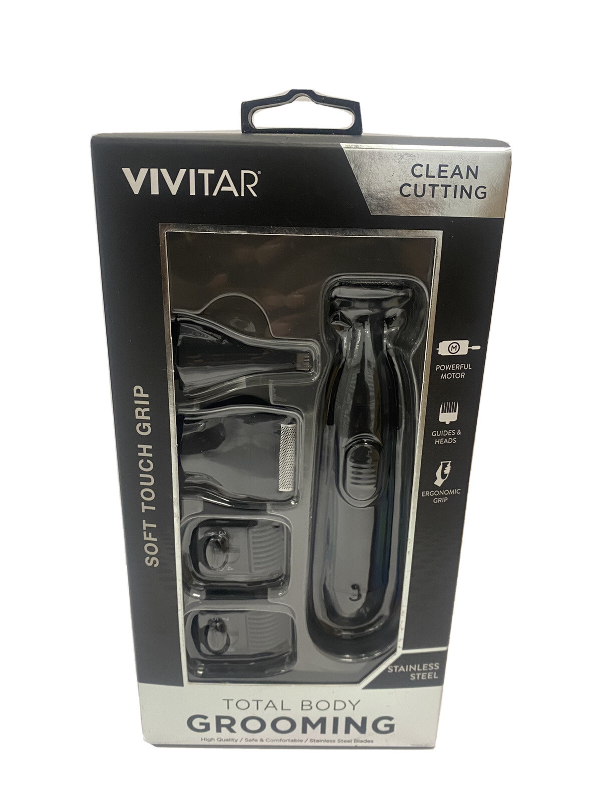 VIVITAR BLACK CORDLESS TOTAL BODY CLEAN CUTTING TRIMMER GROOMING KIT | eBay