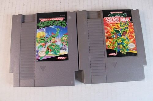 Teenage Mutant Ninja Turtles II Arcade Game & TMNT 1 Nintendo NES 2 ...