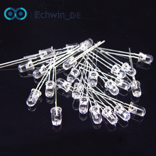 20pcs F5 5mm Round Ultra Violet LED UV Light 390-395nm Purple Lamp | eBay