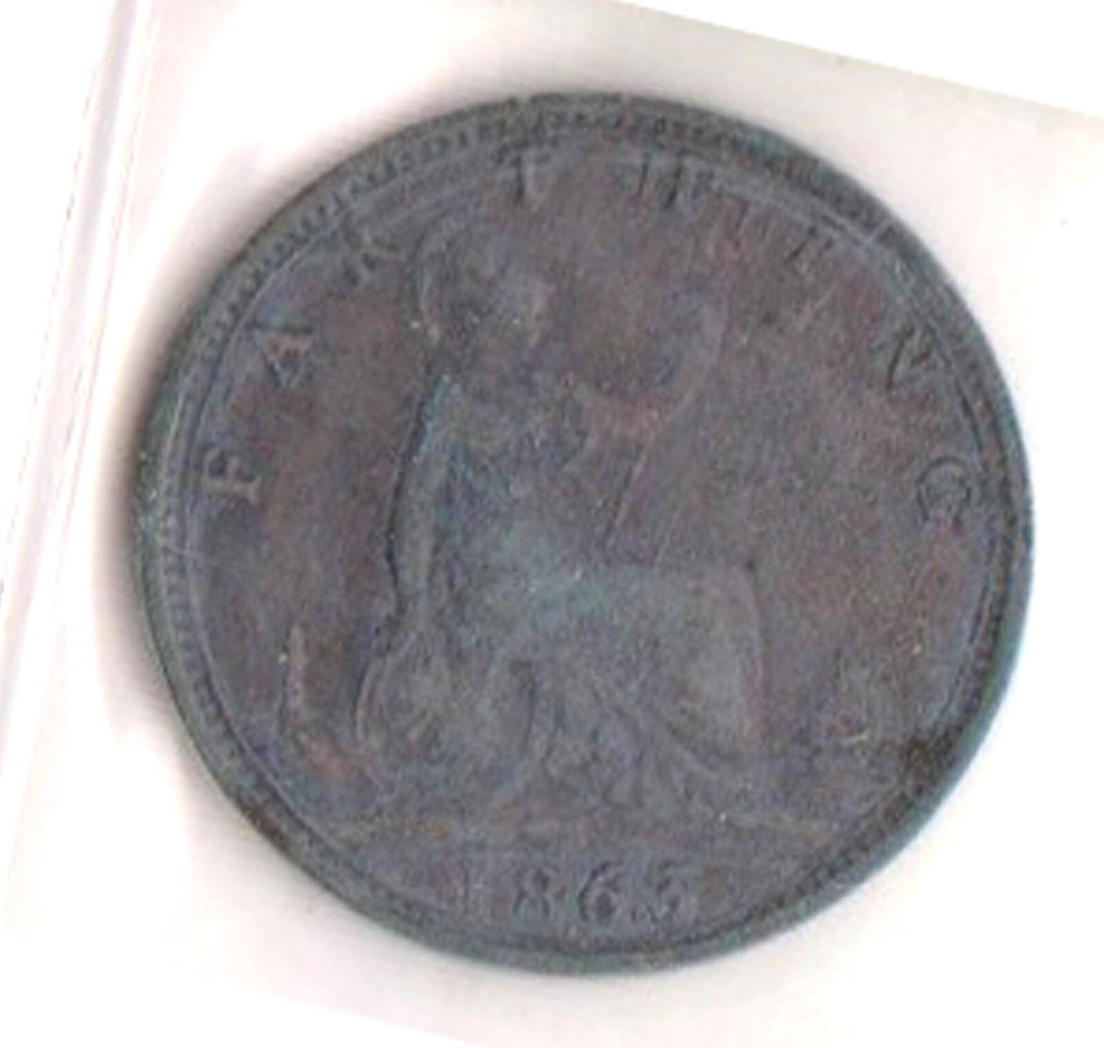 (H211-16) 1863 GB Victoria Farthing coin (P) | eBay