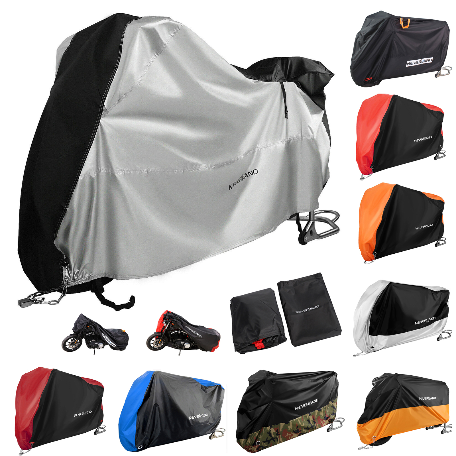 NEVERLAND Motorrad Abdeckung Motorradgarage Motorradplane Abdeckplane ...