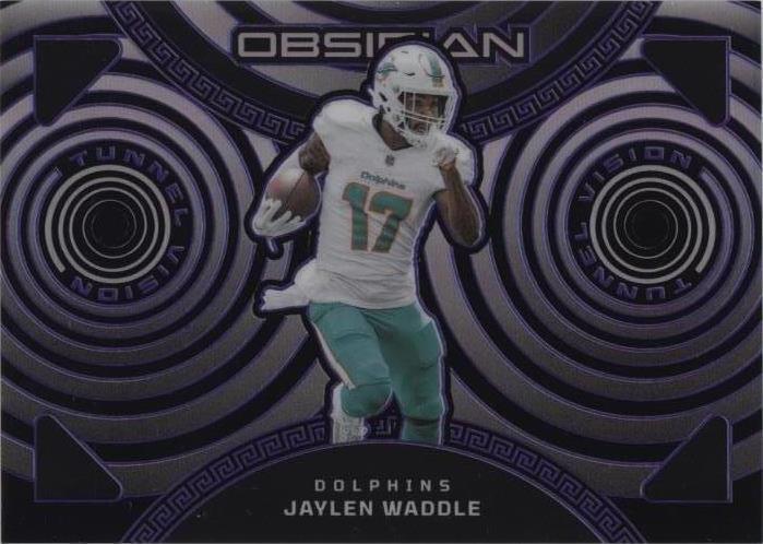 2023 Panini Obsidian - Tunnel Vision Jaylen Waddle #19 Electric Etch ...