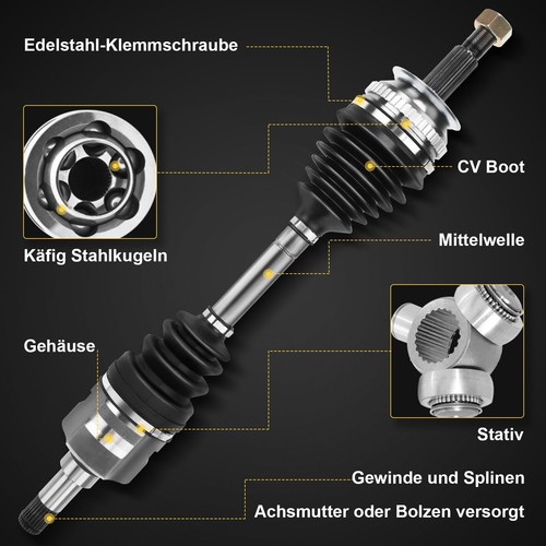 Antriebswelle mit ABS Schaltgetriebe Vorne Links für Hyundai i10 PA 18 ...