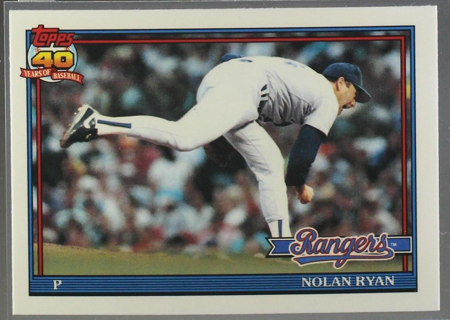 1991 Topps - Nolan Ryan #1 Collector's Edition (Tiffany) for sale ...