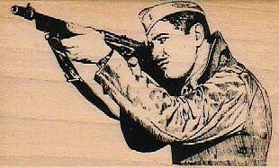 Sharpshooter 2 x 3 1/4" Rubber Stamp, Man Stamp, Military Stamp | eBay