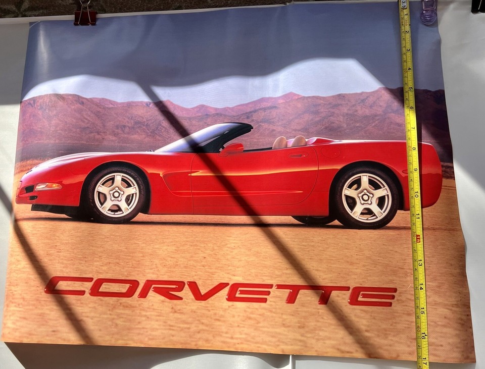 1998 CHEVROLET CORVETTE C5 2-SIDED GM POSTER, 22” X 17” | eBay