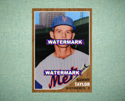 Sammy Taylor New York Mets 1962 Style Custom Baseball Art Card | eBay