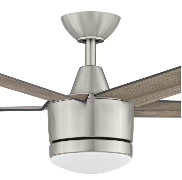 Home Decorators Merwry 52 in. LED Indoor Brushed Nickel Ceiling Fan ...