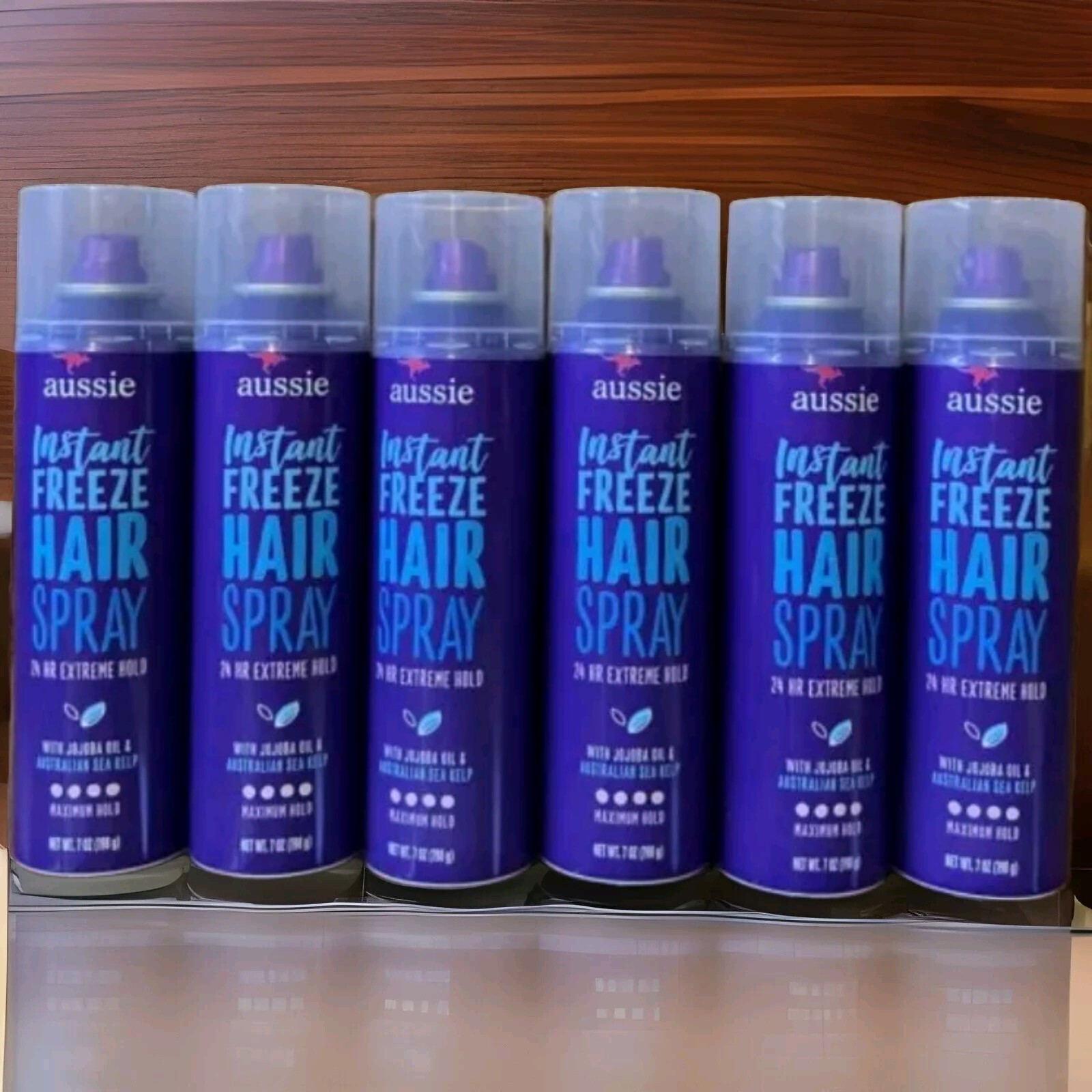 LOT OF 6- Aussie Instant Freeze ORIGINAL FORMULA Hairspray Extreme Hold ...