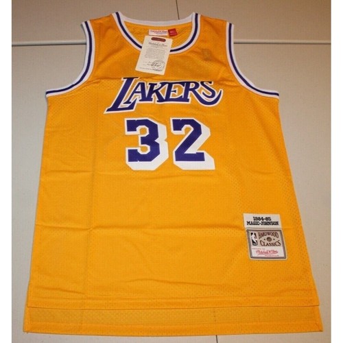 VTG NBA Los Angeles Lakers Magic Johnson #32 Jersey Large Mitchell ...