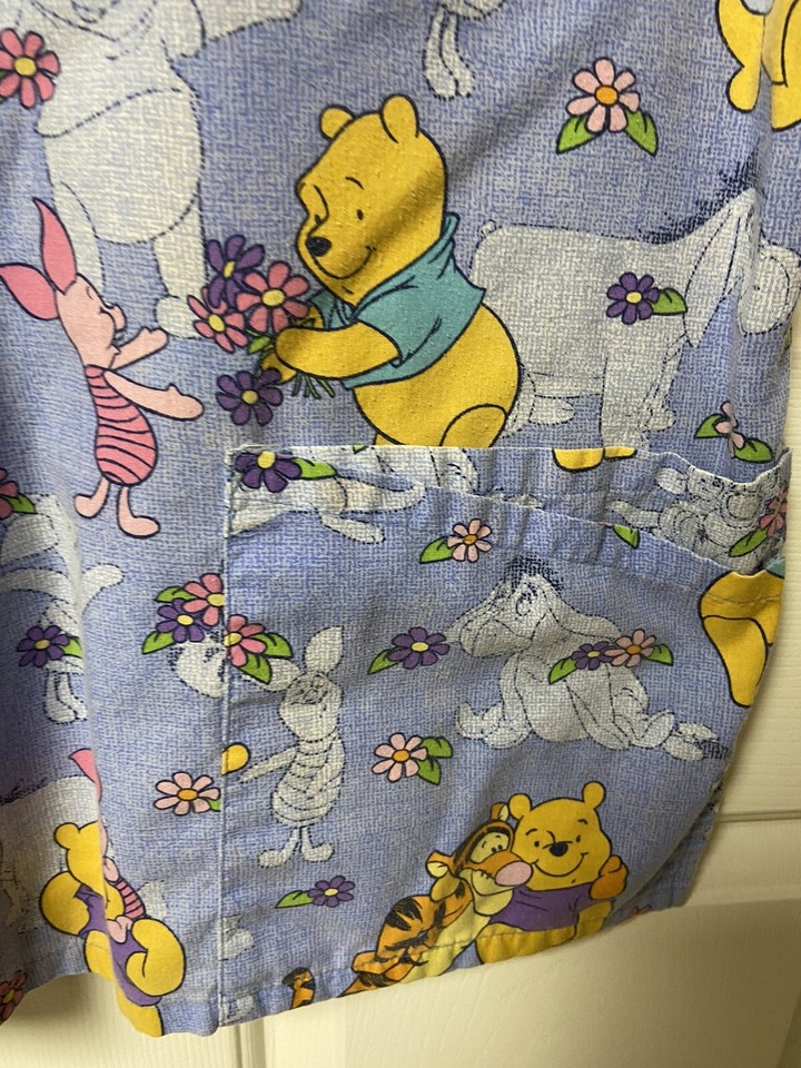 Disney’s Winnie the Pooh Disney Small Medical Dental Vet Scrub Top ...