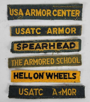 Lot of 6 US Army Armor Tabs | eBay