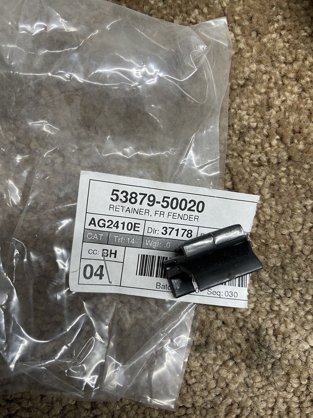 Lexus 5387950020 Genuine OEM Factory Original Bumper Cover Retainer for ...