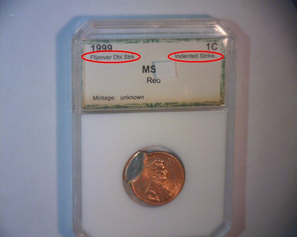 1999 LINCOLN CENT🌟FLIP-OVER DOUBLE STRIKE 🌟INDENT🌟TRIPLE STRIKE ...