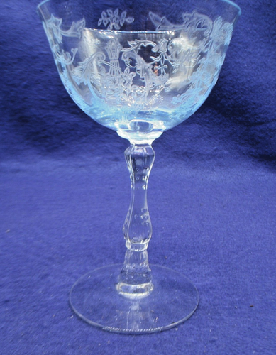 Fostoria Azure Blue Navarre Champagne/Goblet GORGEOUS | eBay