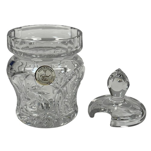 Vintage Crystal Clear Poland Honey Pot Jelly Jam Condiment Jar w/ Lid ...