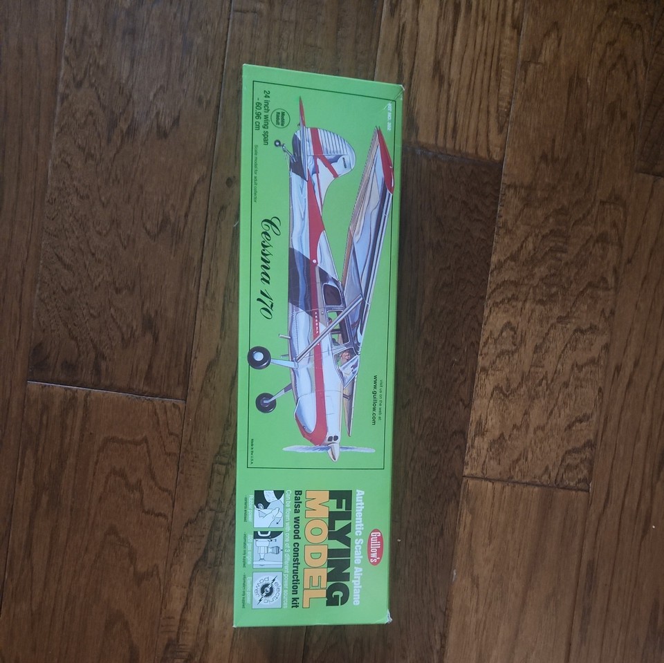 Guillow’s Cessna 170 Flying Model Kit 24" Wingspan Balsa Wood Airplane ...