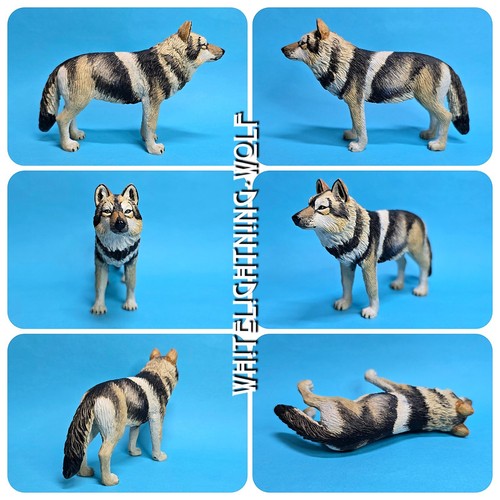 Custom Painted Schleich Mojo Fun Wolf Toy Plastic Animal Figure | eBay