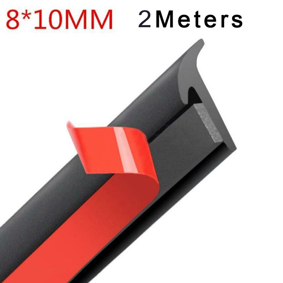 2M Car Door Boot Edge Protector Strip Trim 8MM*10MM Guard Seal Rubber ...
