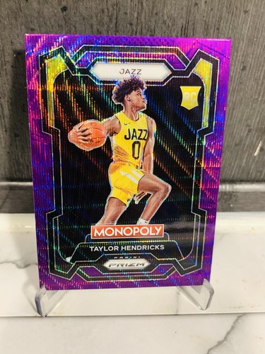 Taylor Hendricks Rookie Purple Wave Prizm Monopoly Panini Prizm 2023-24 ...