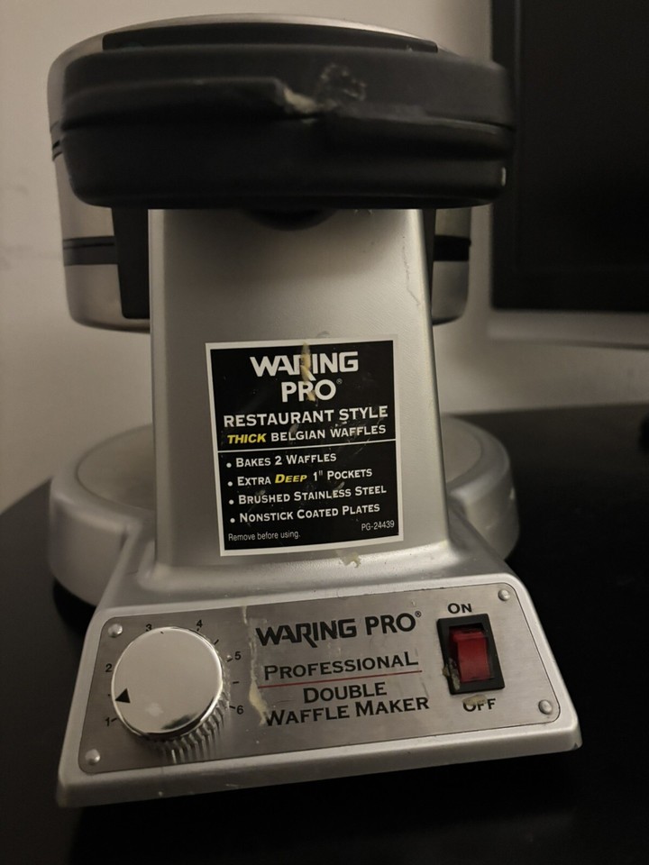 Waring Pro Professional Double Belgian Waffle Maker WMK600 Tested Works ...