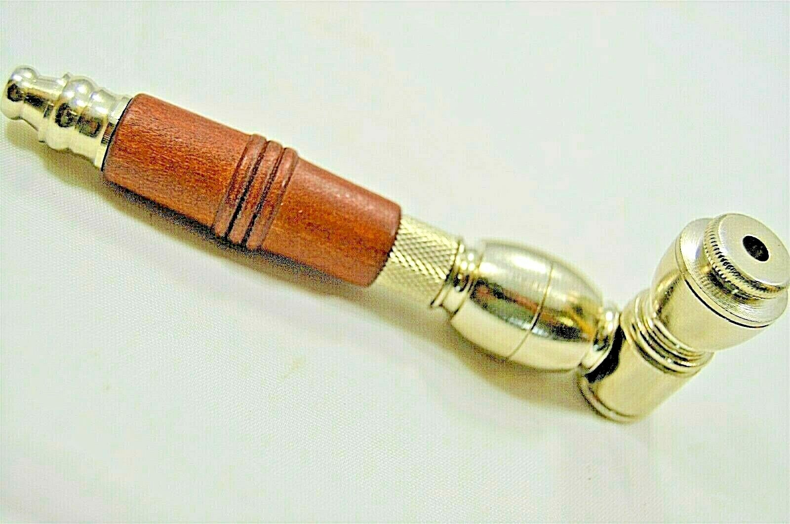 Metal Tobacco Chamber Smoking Pipe Solid Brass nickel plated Long Pipe ...