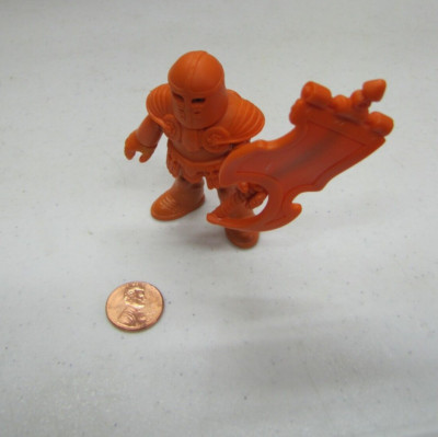 FISHER PRICE Imaginext Orange Green Knight Warrior Man Banner Armor ...