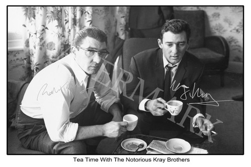 The Kray Twins signed 12x18 inch photograph poster- The Firm - British ...
