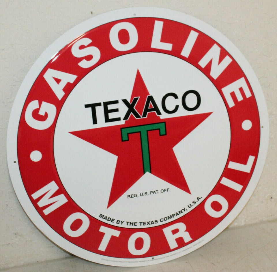 24" Texaco Signs Large Vintage Style Gas Station Man Cave Garage Decor ...