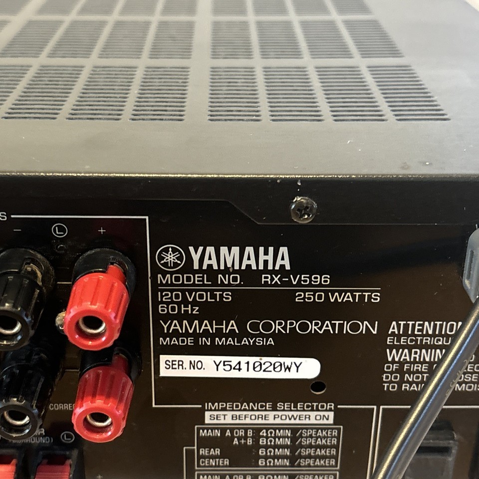 YAMAHA RX-V596 Black Natural Sound Home Theater Stereo AV Receiver ...
